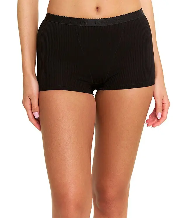 Honeydew Intimates Emma Ribbed Boyshorts - Black
