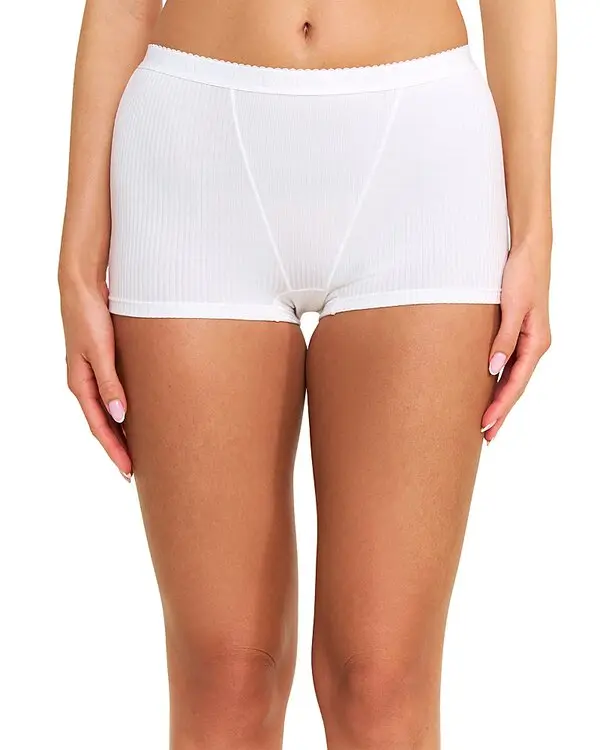 Honeydew Intimates Emma Ribbed Boyshorts - White