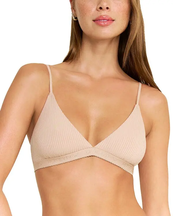 Honeydew Intimates Emma Ribbed Bralette - Nude