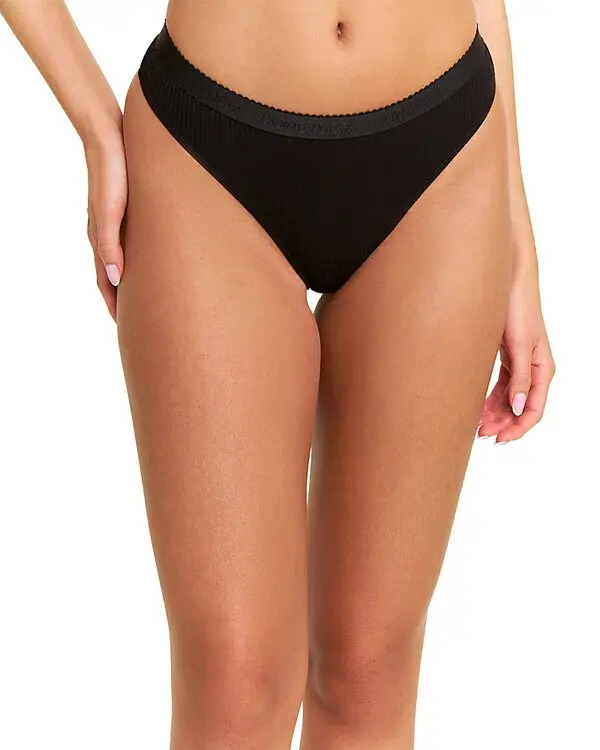 Honeydew Intimates Emma Logo Waistband Thong - Black