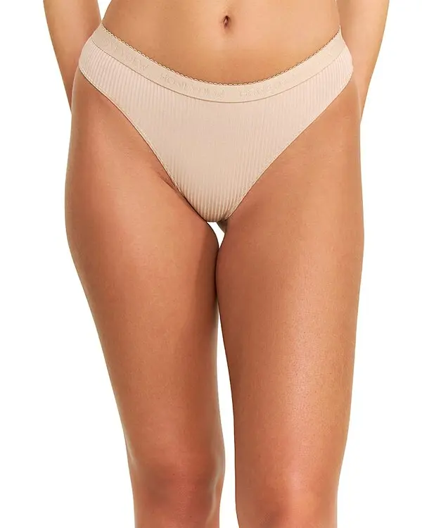 Honeydew Intimates Emma Logo Waistband Thong - Nude