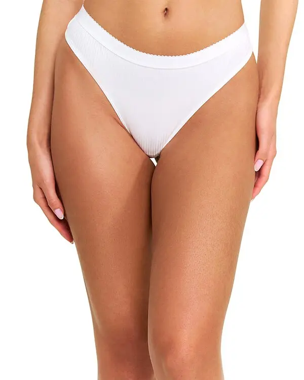 Honeydew Intimates Emma Logo Waistband Thong - White