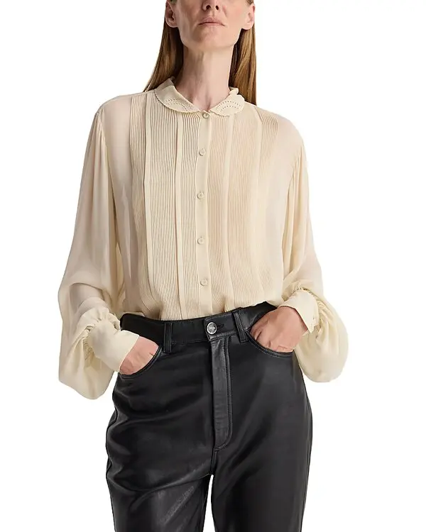RÓHE Romantic Silk Long Sleeve Top