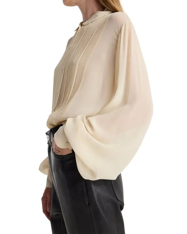 RÓHE Romantic Silk Long Sleeve Top