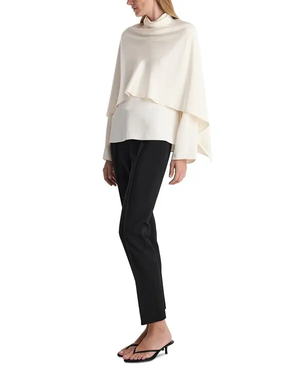 RÓHE Satin Cape Overlay Top