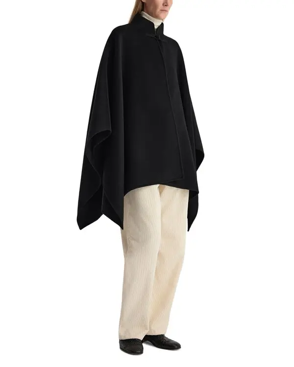 RÓHE Wool-blend Double Faced Pankou Closure Poncho