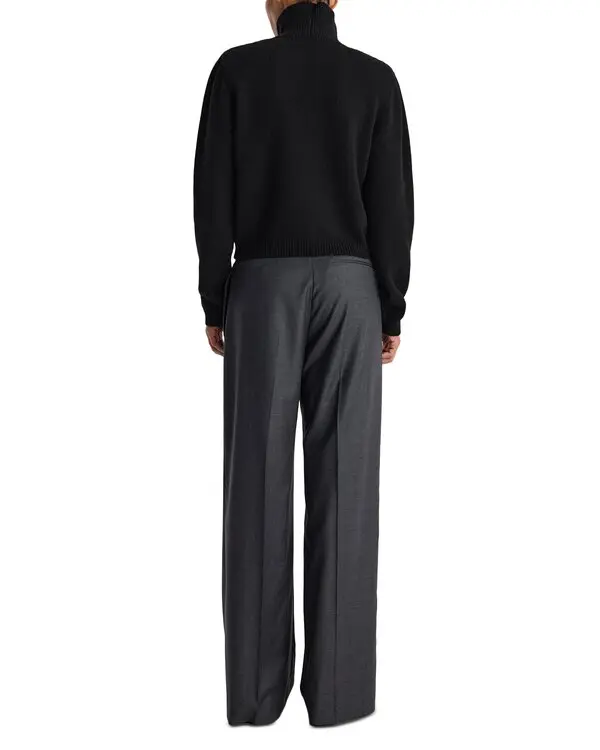 RÓHE Statement Shoulder Wool Cashmere Turtleneck Sweater