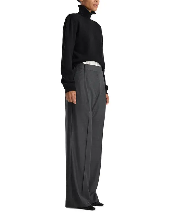 RÓHE Statement Shoulder Wool Cashmere Turtleneck Sweater