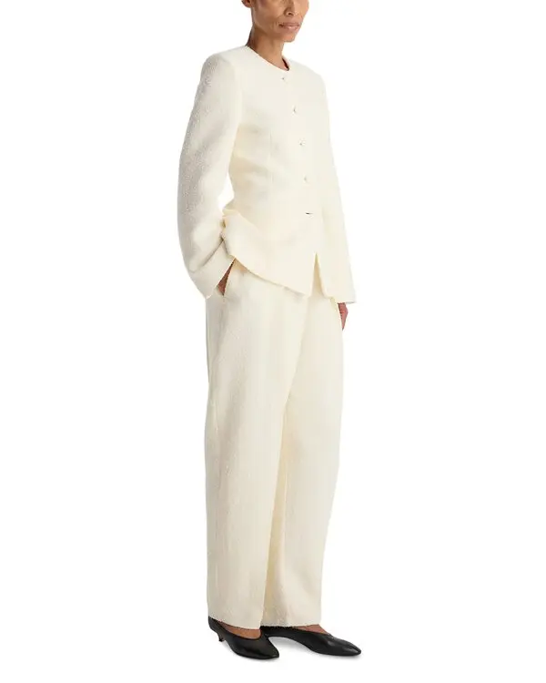 RÓHE Wool-blend Boucle Knit Shaped Blazer