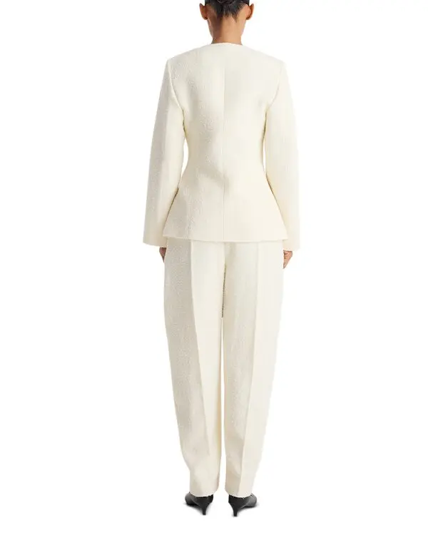 RÓHE Wool-blend Boucle Knit Shaped Blazer