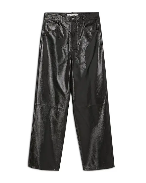 RÓHE Bruun Lacquer Baggy Leather Trousers