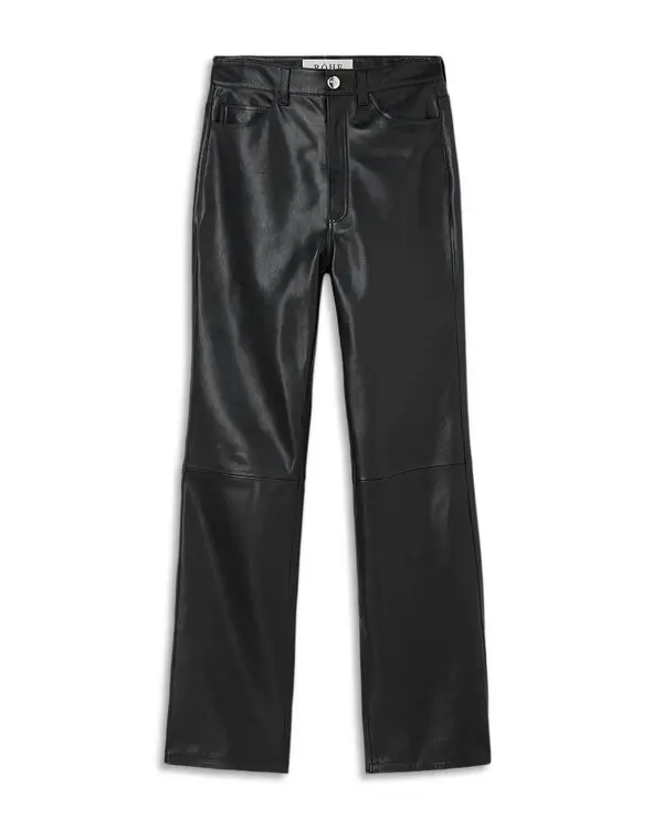 RÓHE High Waist Straight Leather Trousers