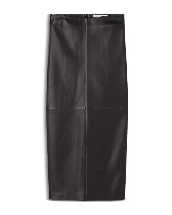 RÓHE Elongated Leather Skirt