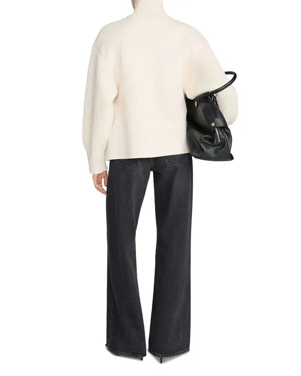 FRAME The Cropped Wool Fringed Coat