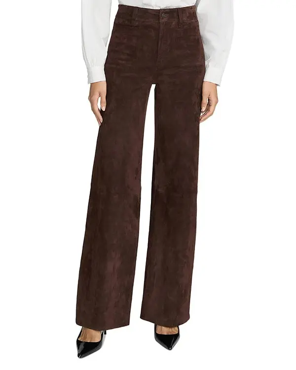 FRAME The Suede Slim Palazzo Jeans
