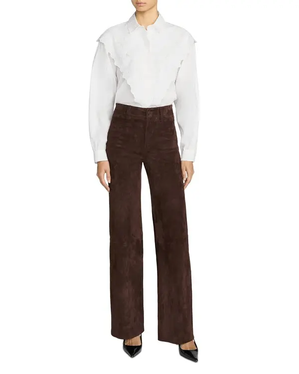 FRAME The Suede Slim Palazzo Jeans