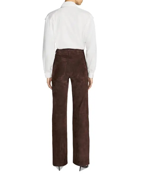 FRAME The Suede Slim Palazzo Jeans