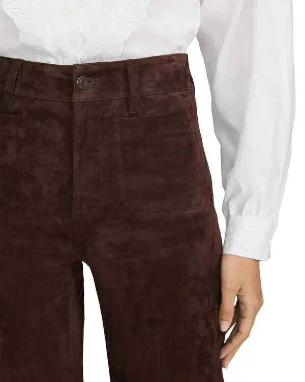 FRAME The Suede Slim Palazzo Jeans