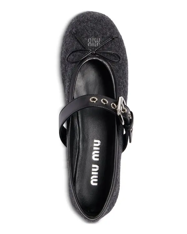 Miu Miu Mary Jane Ballerina Flats