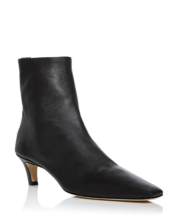TOTEME Leather Ankle Boots - Bark