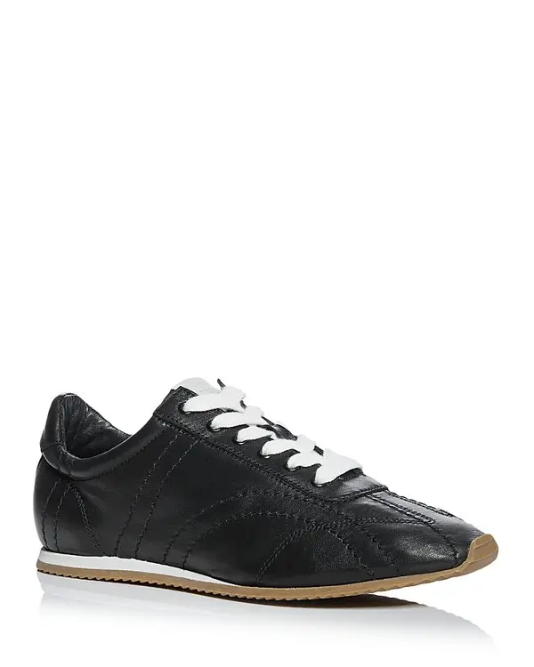 TOTEME Flex Leather Sneakers - Black