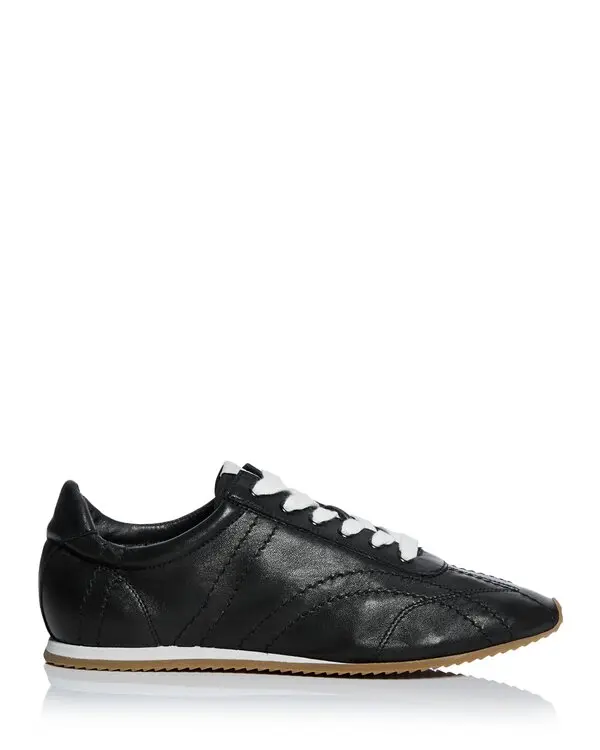 TOTEME Flex Leather Sneakers - Black