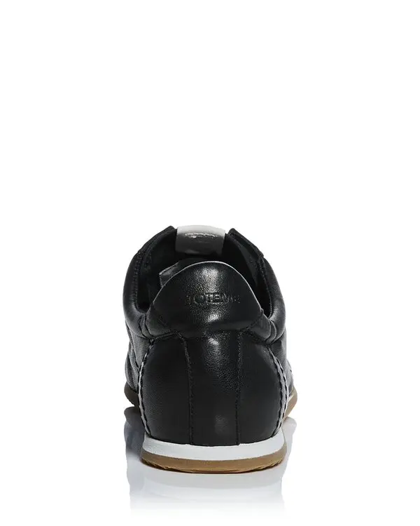 TOTEME Flex Leather Sneakers - Black