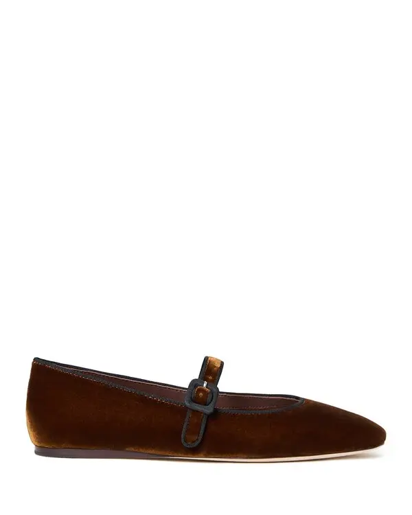 LOEFFLER RANDALL Italian Velvet Mary Jane Flats