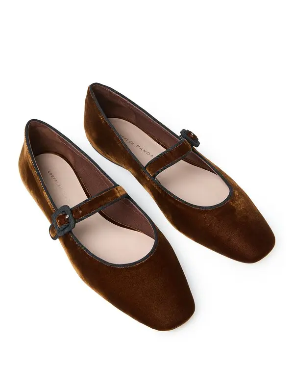 LOEFFLER RANDALL Italian Velvet Mary Jane Flats