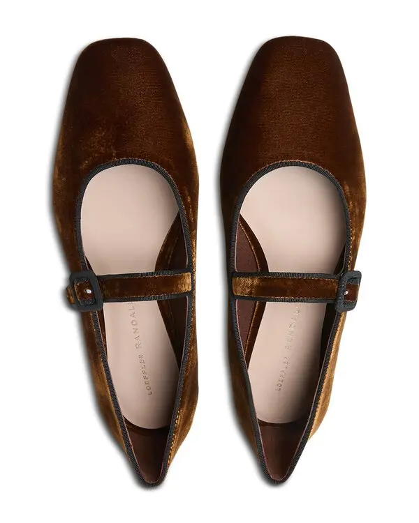 LOEFFLER RANDALL Italian Velvet Mary Jane Flats