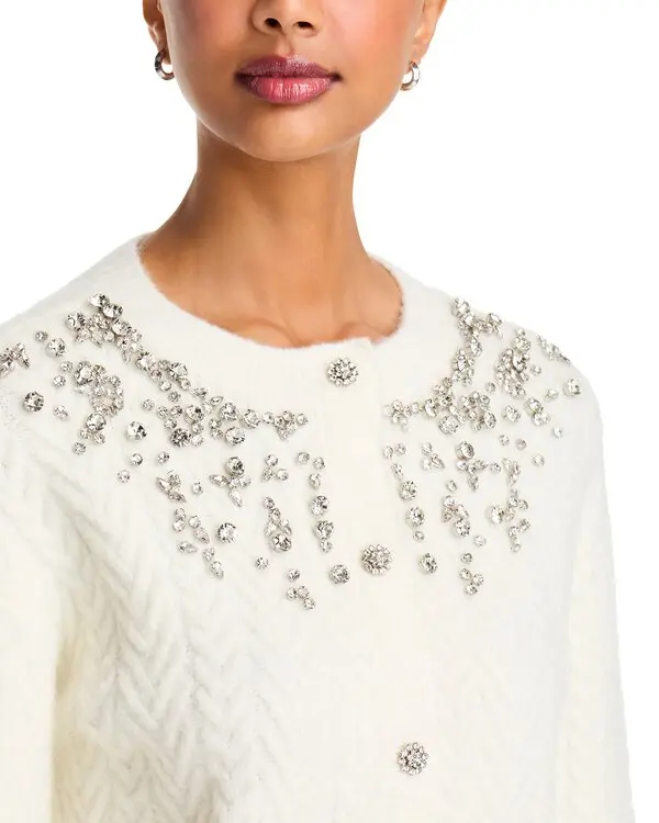 Generation Love Glenda Crystal Embellished Cable Knit Cardigan
