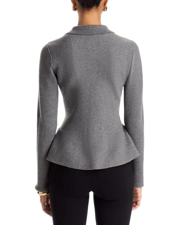 Generation Love Veronica Fold Collar Peplum Hem Cardigan