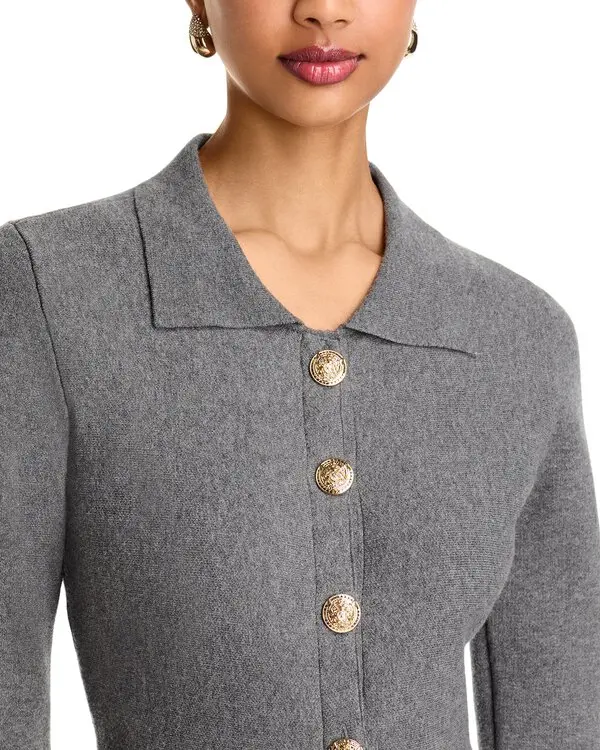 Generation Love Veronica Fold Collar Peplum Hem Cardigan