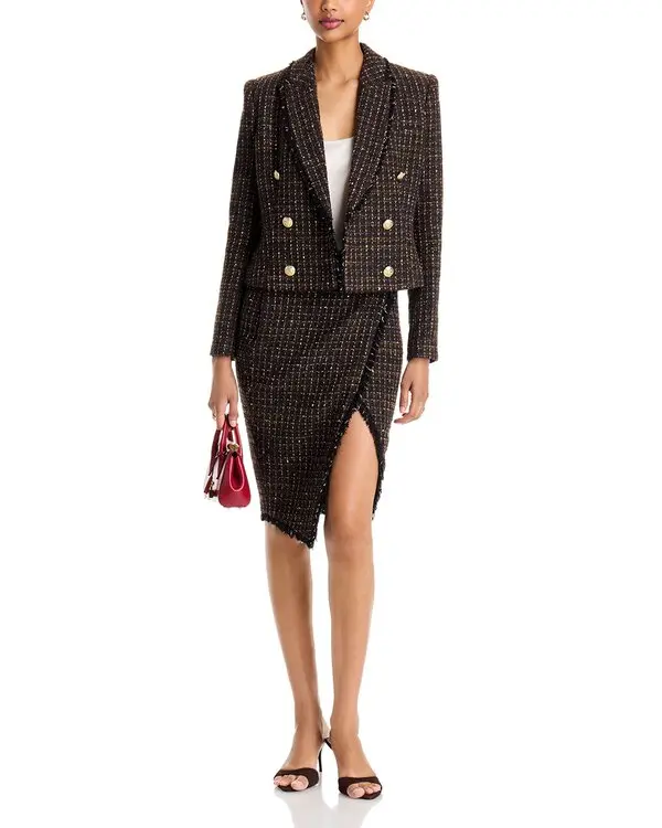 Generation Love Aytul Tweed Double Breasted Blazer