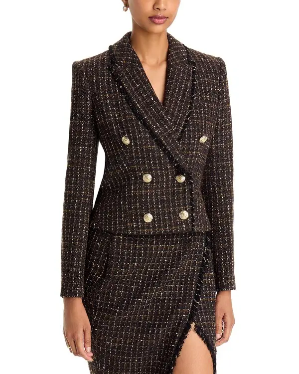 Generation Love Aytul Tweed Double Breasted Blazer