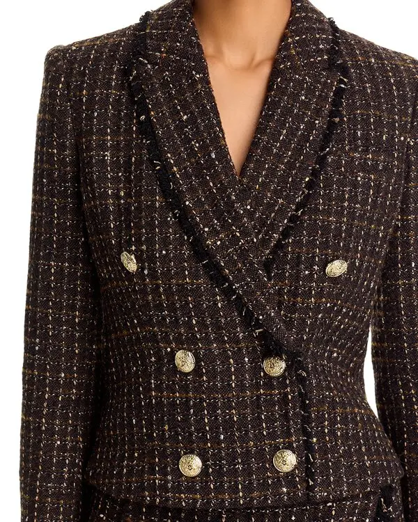 Generation Love Aytul Tweed Double Breasted Blazer