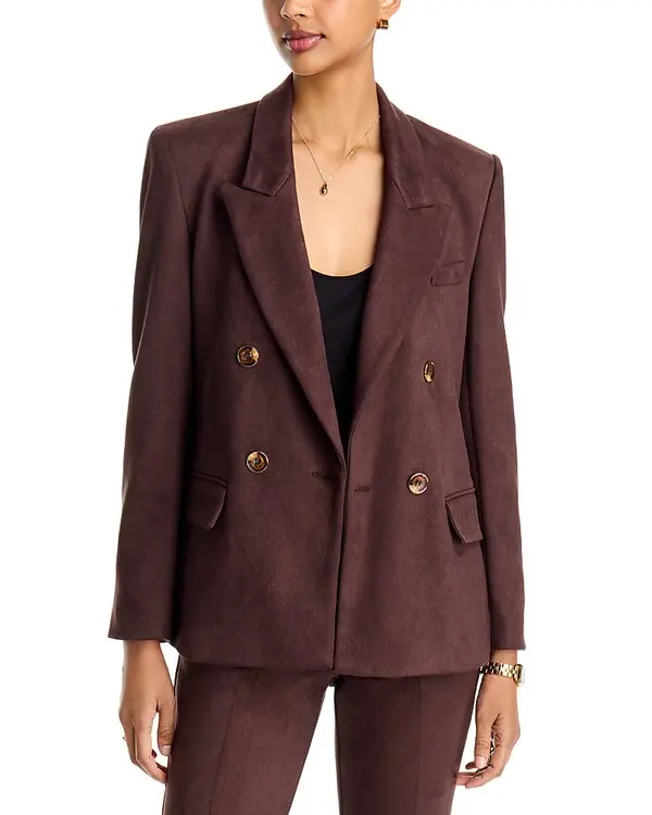Generation Love Maverick Faux Suede Blazer - Espresso