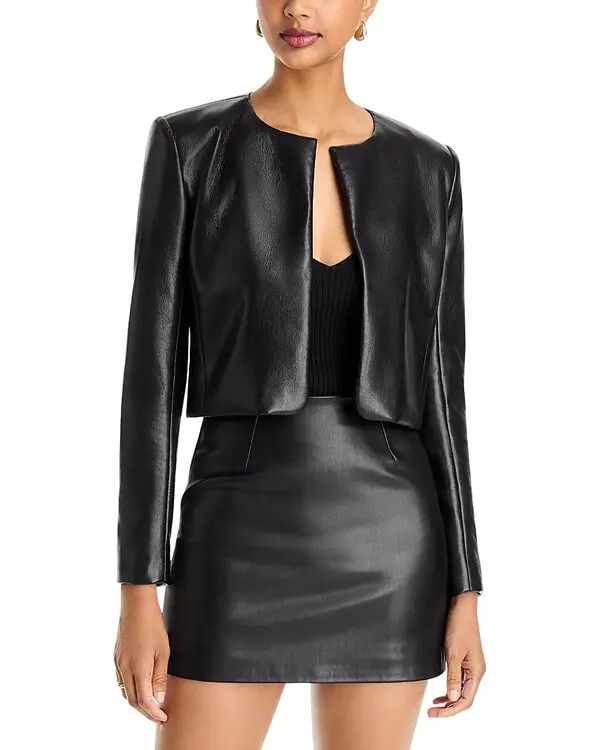 Generation Love Lindy Cropped Faux Leather Jacket