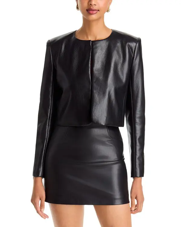 Generation Love Lindy Cropped Faux Leather Jacket