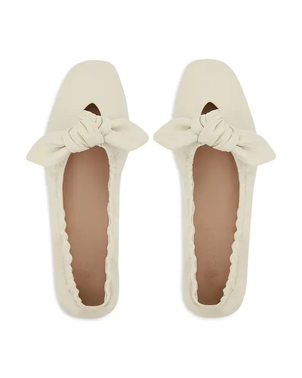 Zimmermann Carousel Leather Bow Ballet Flats