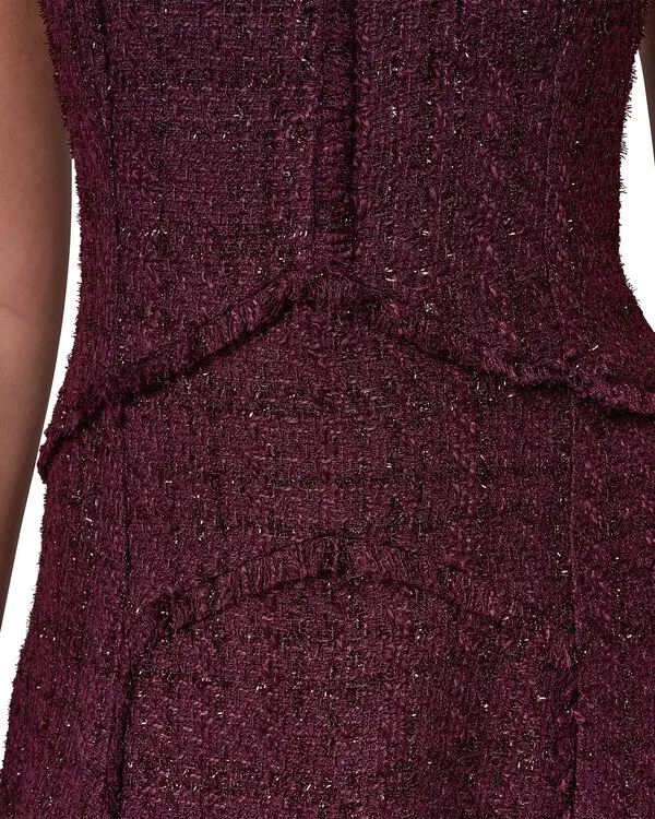 Donna Karan New York Textured Tweed A Line Midi Dress