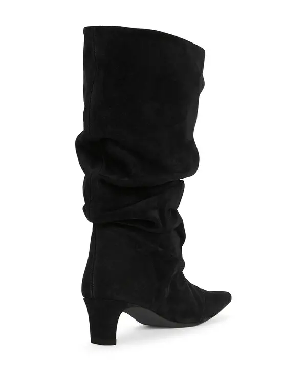 Staud Wally Suede Slouch Boots - Black