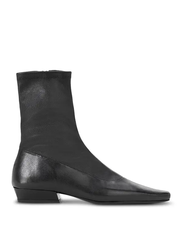 Staud Wally Leather Sock Ankle Boots