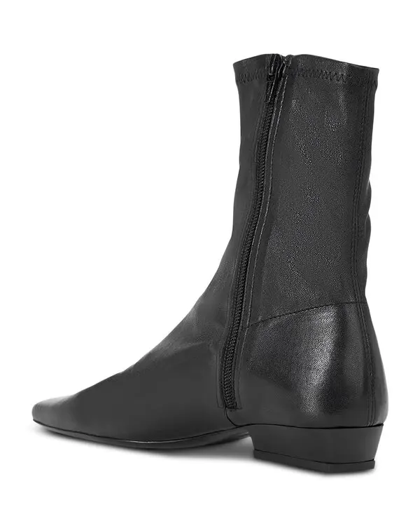 Staud Wally Leather Sock Ankle Boots