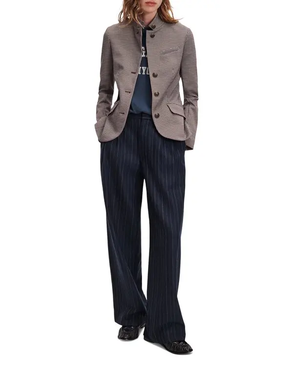Rag & Bone Lawrence Wool Blend Tailored Pants - Navy