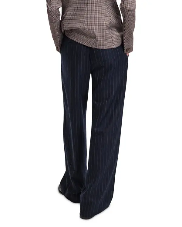 Rag & Bone Lawrence Wool Blend Tailored Pants - Navy
