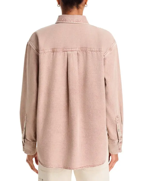 Rag & Bone Connie Cotton & Lyocell Button Up Shirt - Rosestone