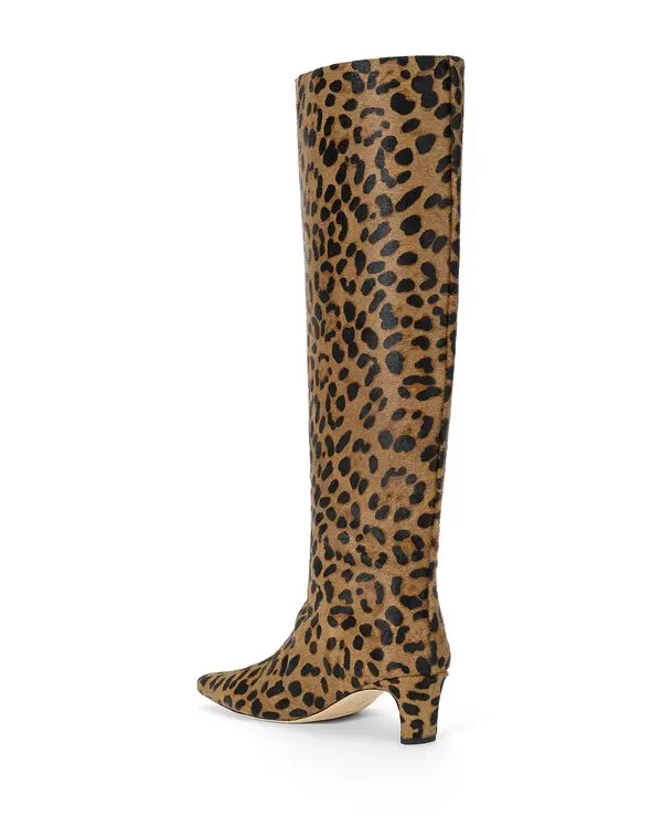 Staud Wally Calf Hair Knee High Animal Print Boots