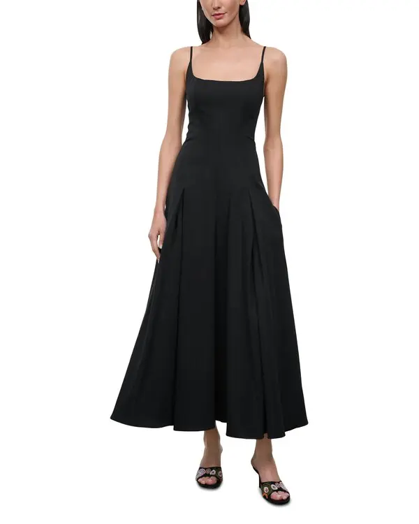 Staud Jill Sleeveless Maxi Dress - Black