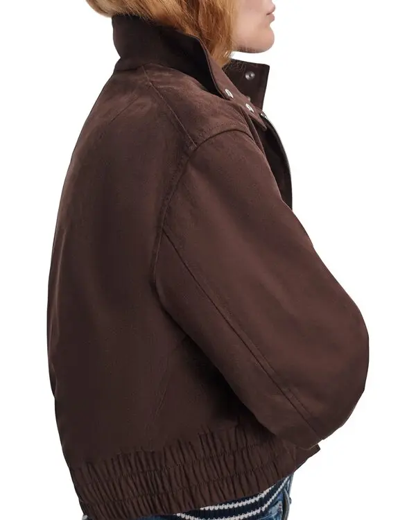 Rag & Bone Eliza Faux Suede Bomber Jacket